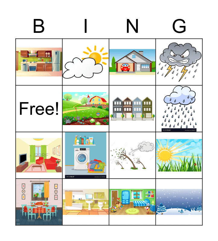 La maison Bingo Card