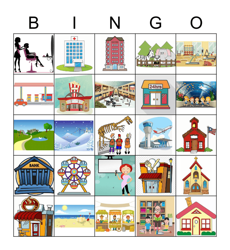 Locations Bingo Card