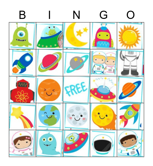 Astronaut & space Bingo Card