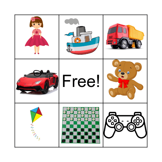Toys Bingo Card