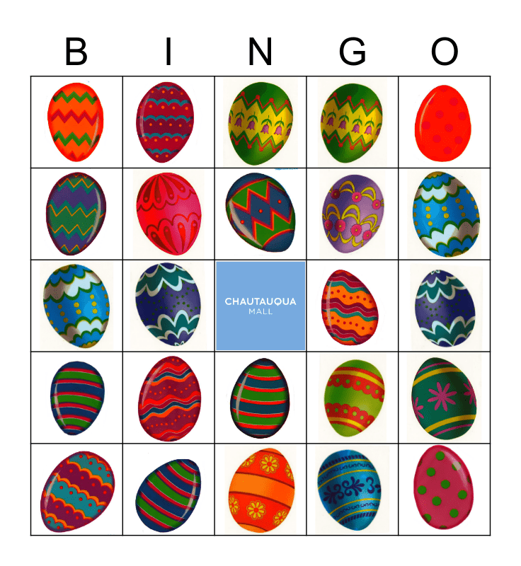 Hide & Peep Bingo Egg Hunt Bingo Card
