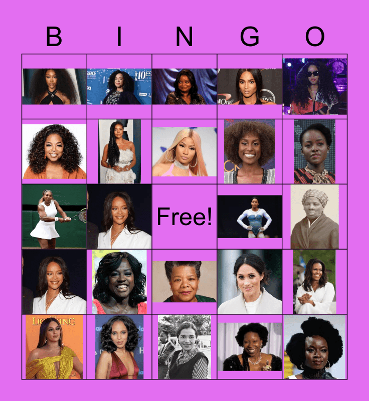 Black Women Bingo!!!! Bingo Card