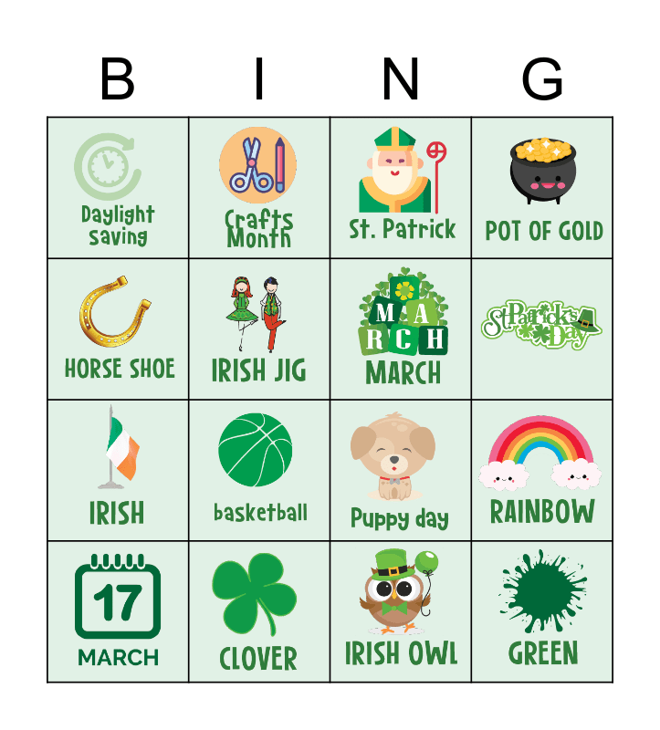MARCH BINGO Card