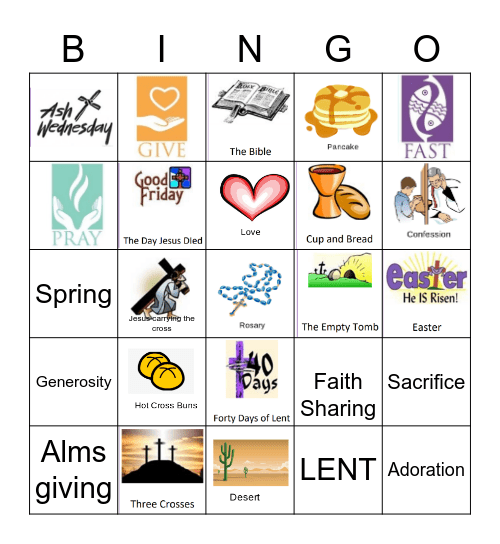 Lent Bingo Card