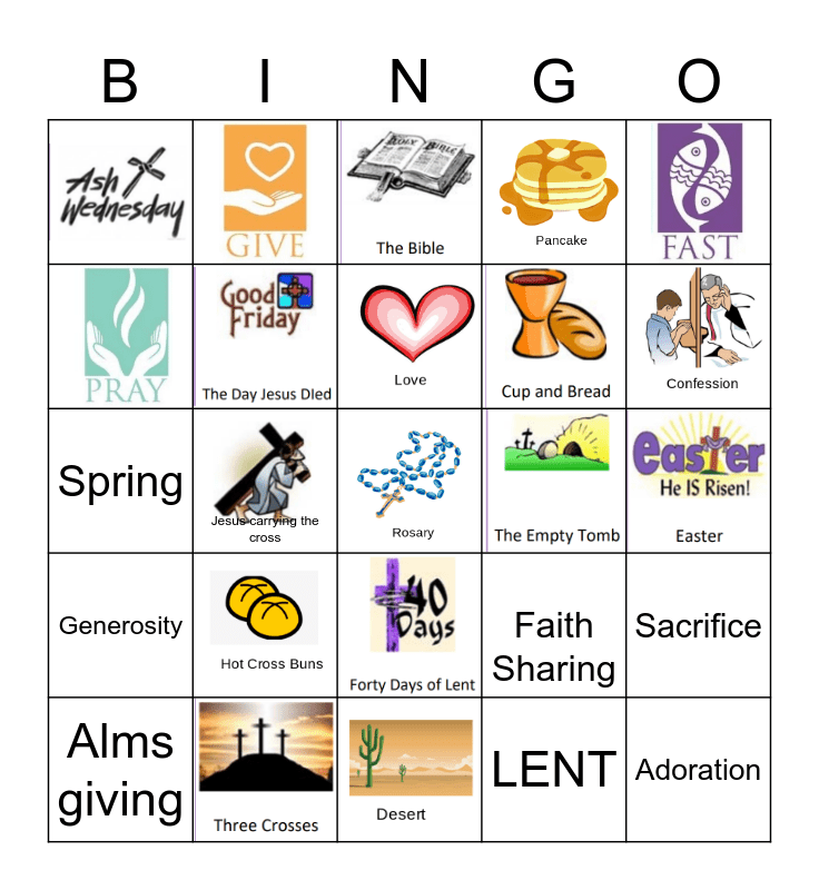 Lent Bingo Card