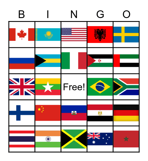 Around The World in 20 Days! Bingo Card