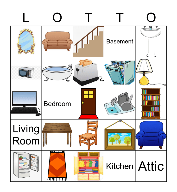 Furniture Bingo Card