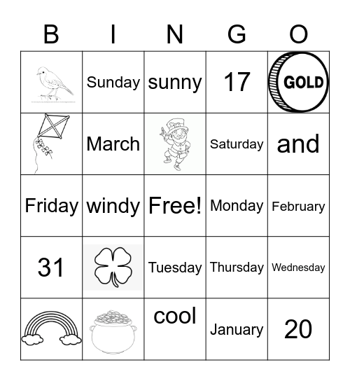 March Bingo Card