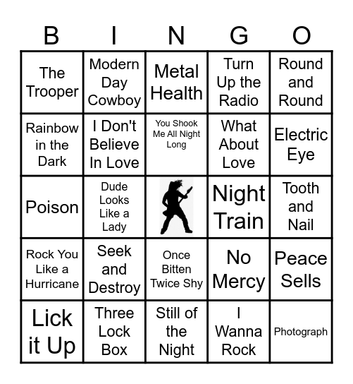 Bang your head Bingo Card