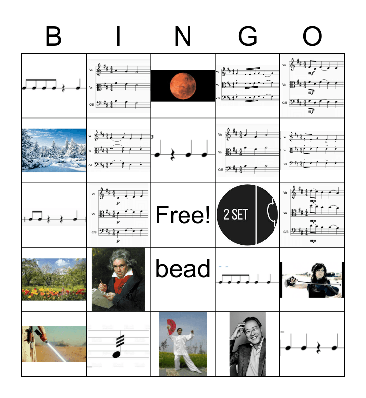 Orchestra BINGO! Bingo Card