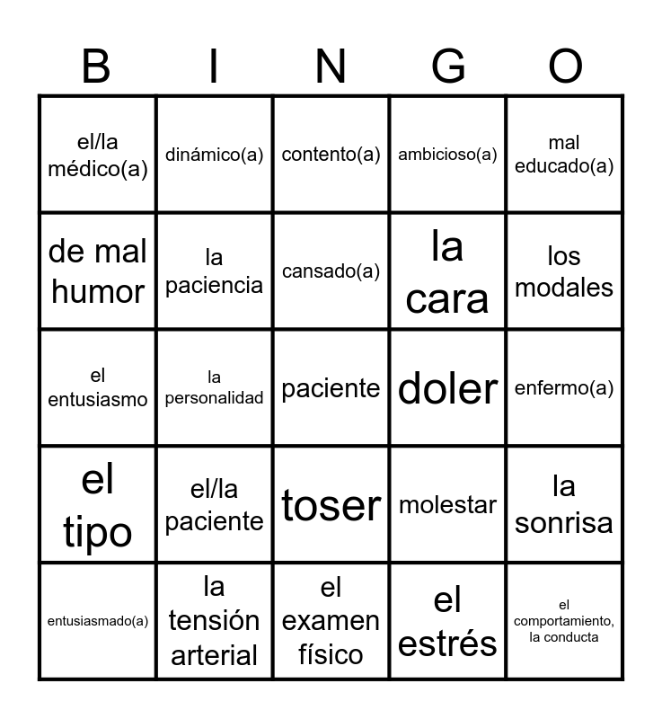 Capítulo 6: El bienestar Bingo Card