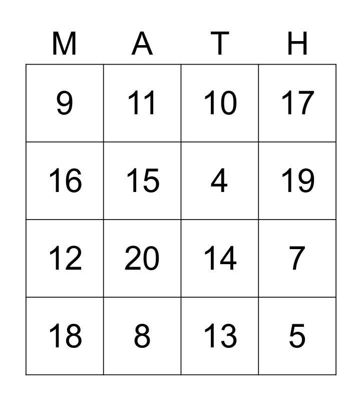 Doubles Near Doubles Bingo Card Doubles Near Doubles Bingo Card