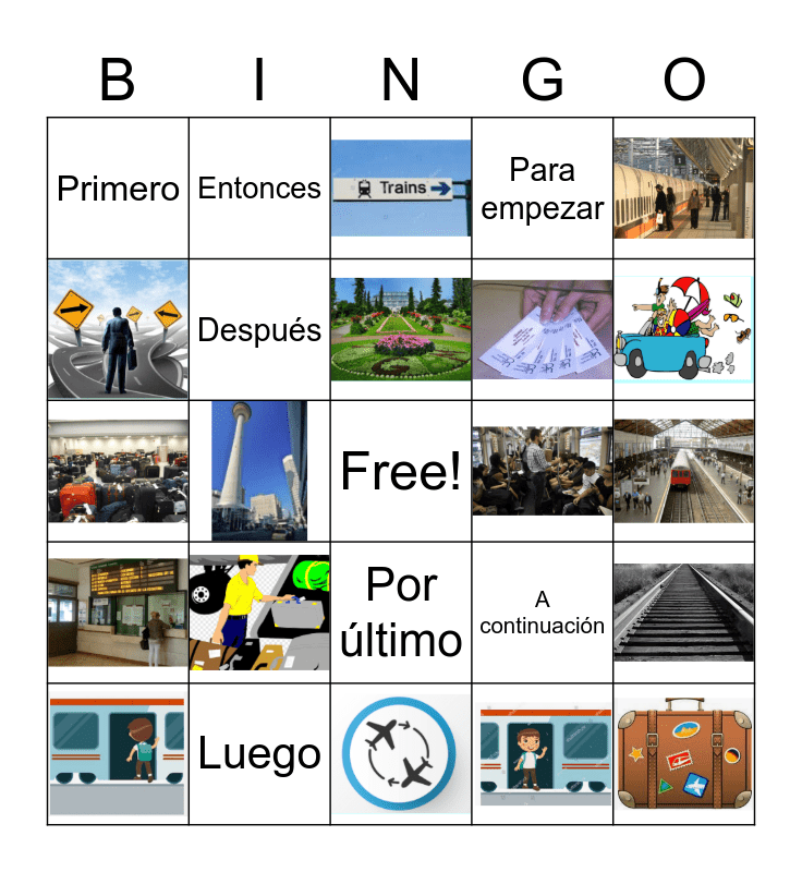 Sp2 C6P2 - La Estación de Tren Bingo Card