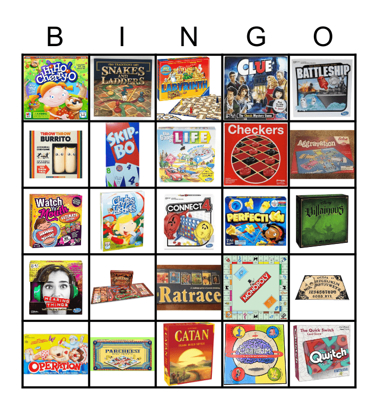 BOARD GAMES! Bingo Card
