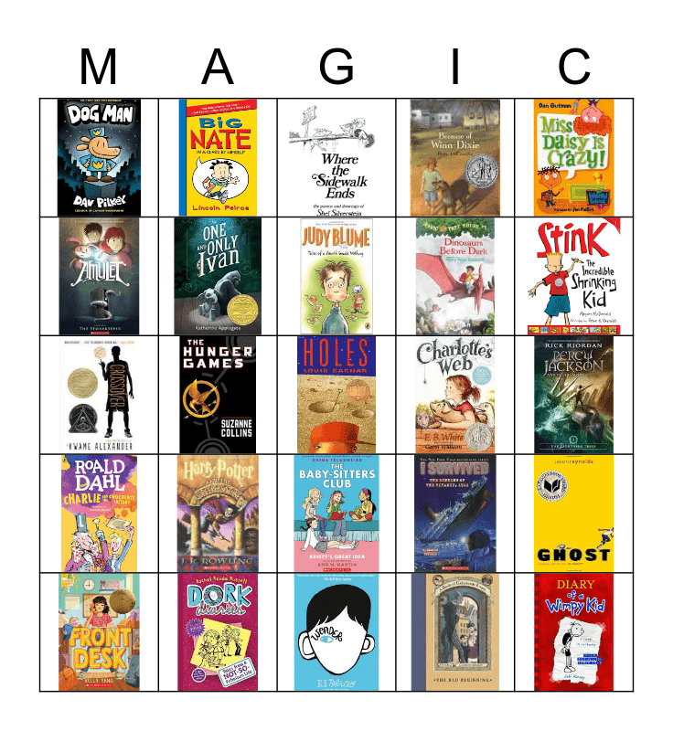 READING IS MAGICAL - PARP 2021 Bingo Card