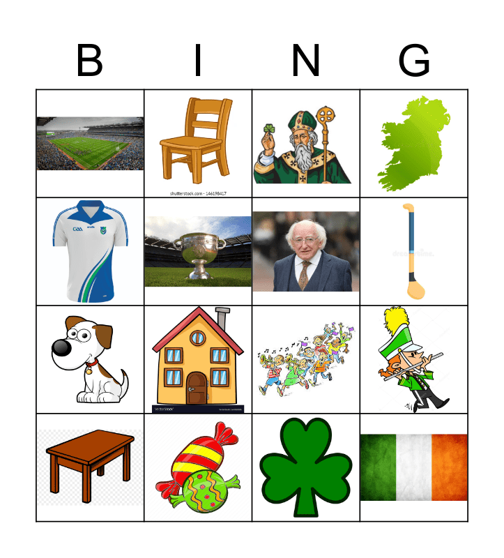 Seachtain na Gaeilge Bingo Card