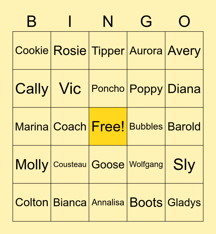 AC Bingo! Bingo Card