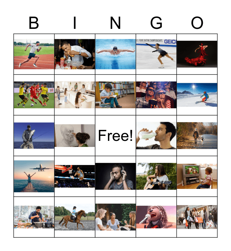 Los Pasatiempos Bingo Card
