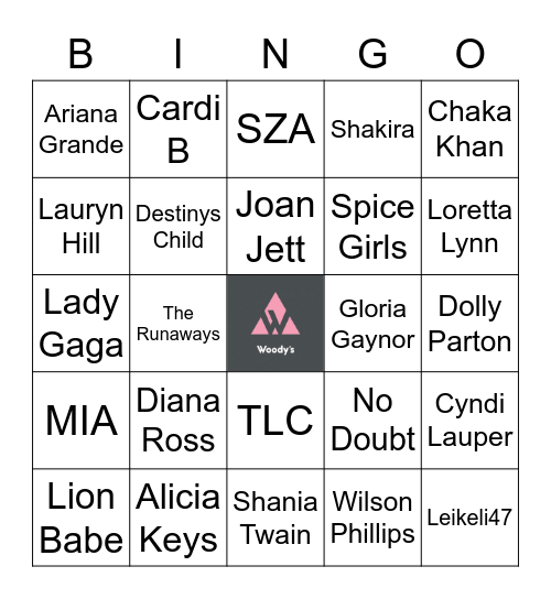Womens History Month Bingo Card