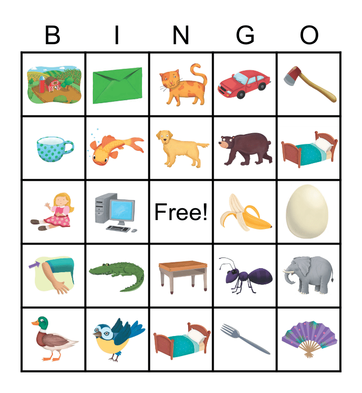 ABC Bingo (A - F) Bingo Card