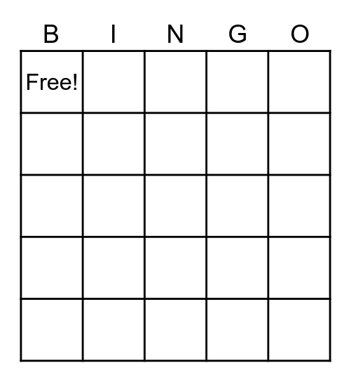 Bazinga Bingo Card