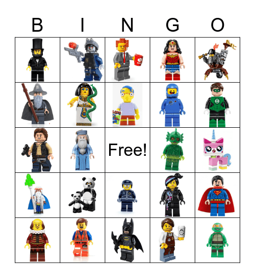 The LEGO Movie Bingo Card