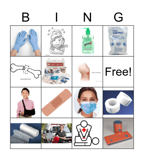 First Aid Bingo Card
