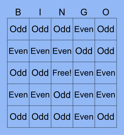 Roll the Dice! Bingo Card