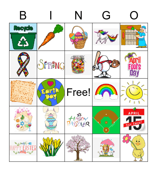 April Bingo Card
