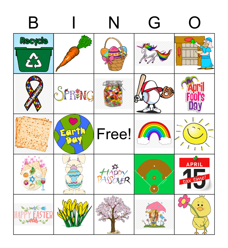 April Bingo Card