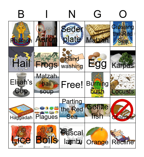 Passover Bingo Card