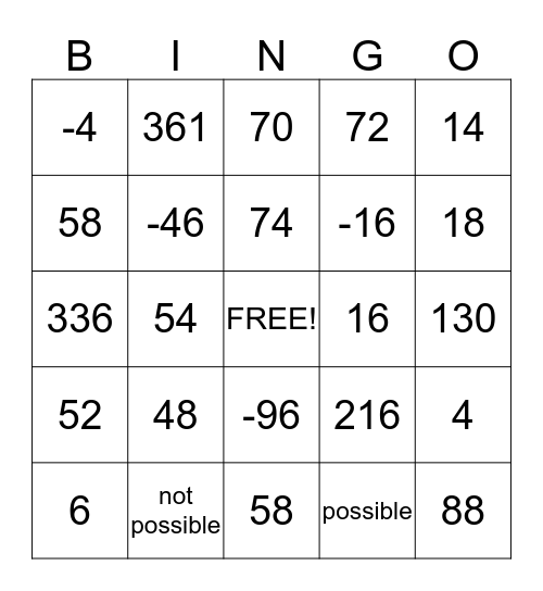 4th 6 weeks 6th grade Bingo Card