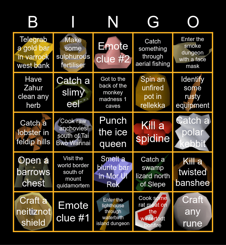 Lightning fast ultra BINGO Card