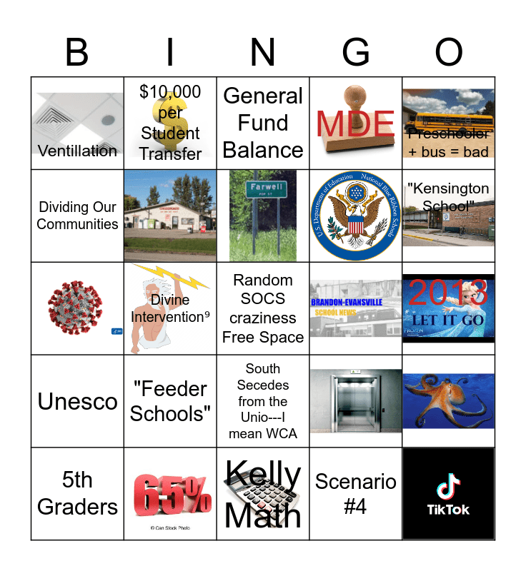 SOCS Email Bingo Card