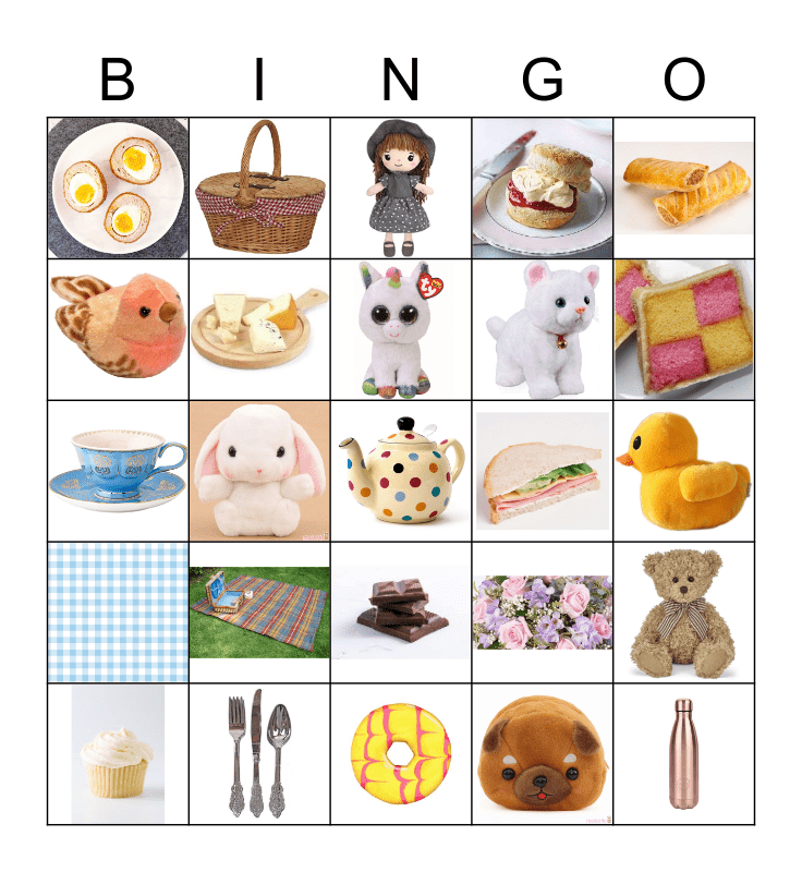 TEddy bear picnic Bingo Card
