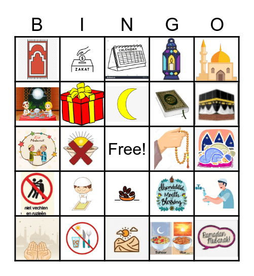 Ramadan Bingo Card