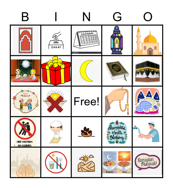 Ramadan Bingo Card