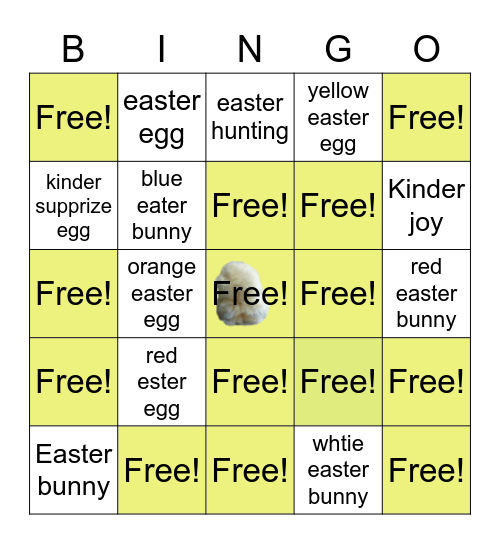 Easter Bingo Card