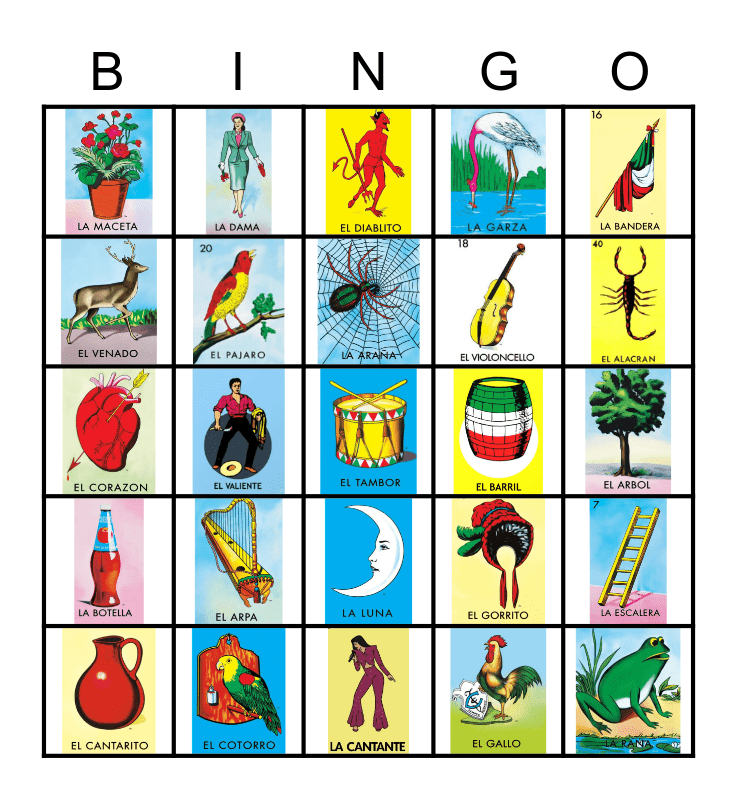 Bingo Loteria Bingo Card