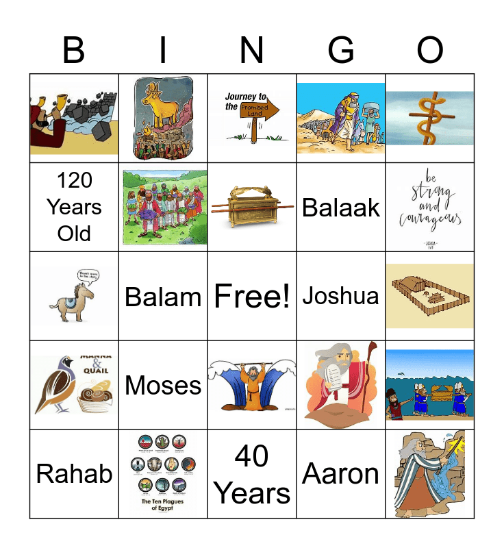 Moses and the Israelites Bingo Card