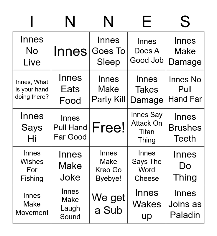 Bingle Card Bingo Card
