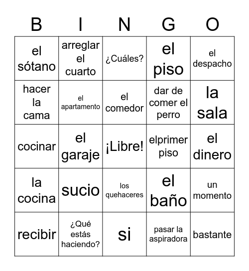 Capítulo 6B Bingo Card
