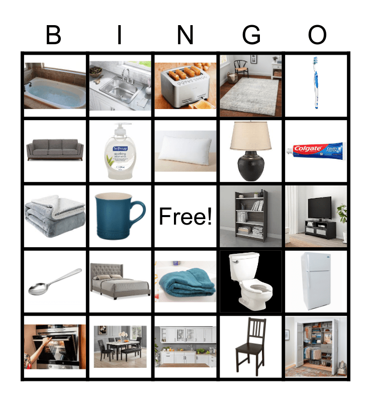 Furniture Bingo Card