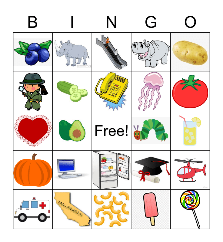 Multisyllabic Words Bingo Card