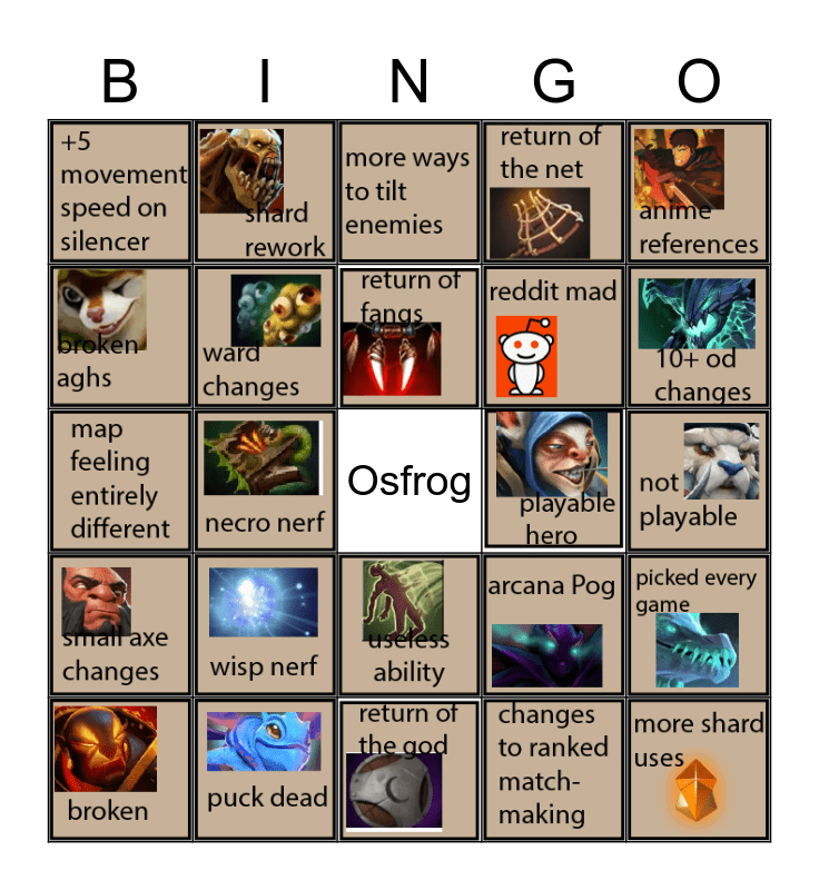 OSFrog PLS OSFrog Bingo Card