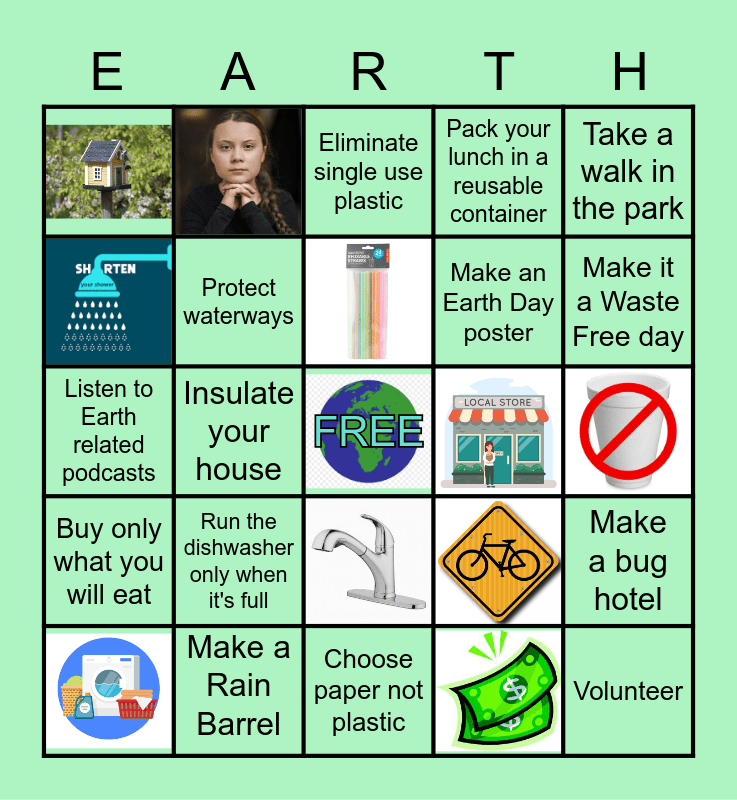 Earth Week Bingo 2021 Bingo Card