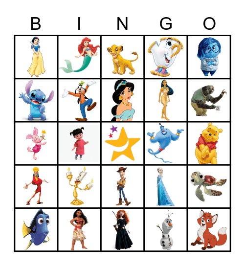 DISNEY Bingo Card
