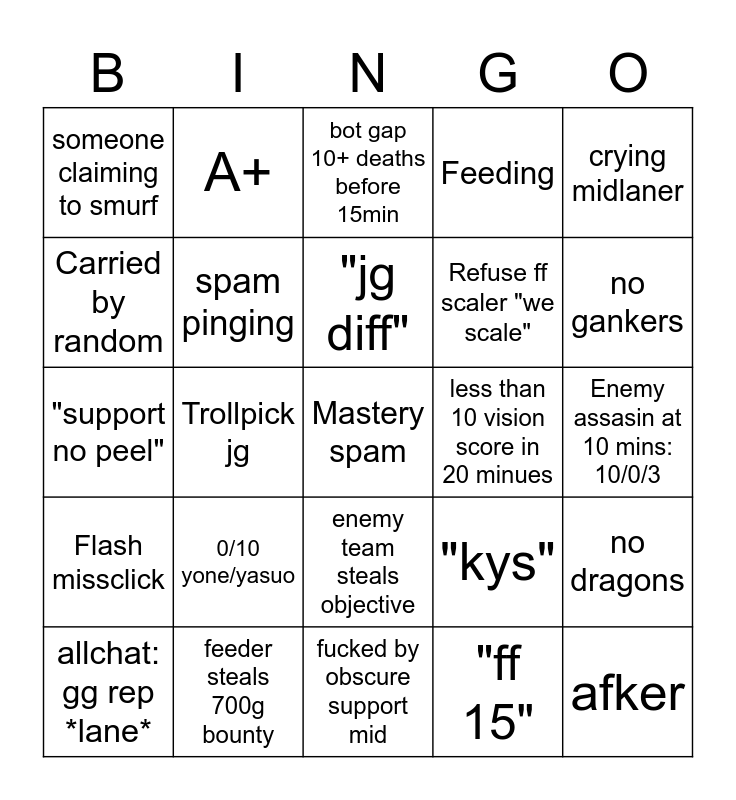 Barrier Reef Bingo Card