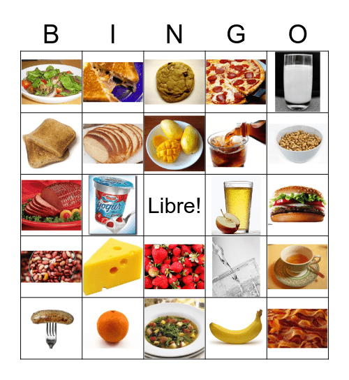 Realidades 1 3A + frutas/verduras Bingo Card