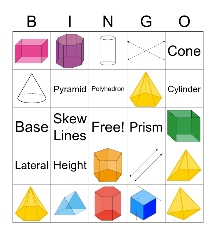 9.1 Solids Bingo Card